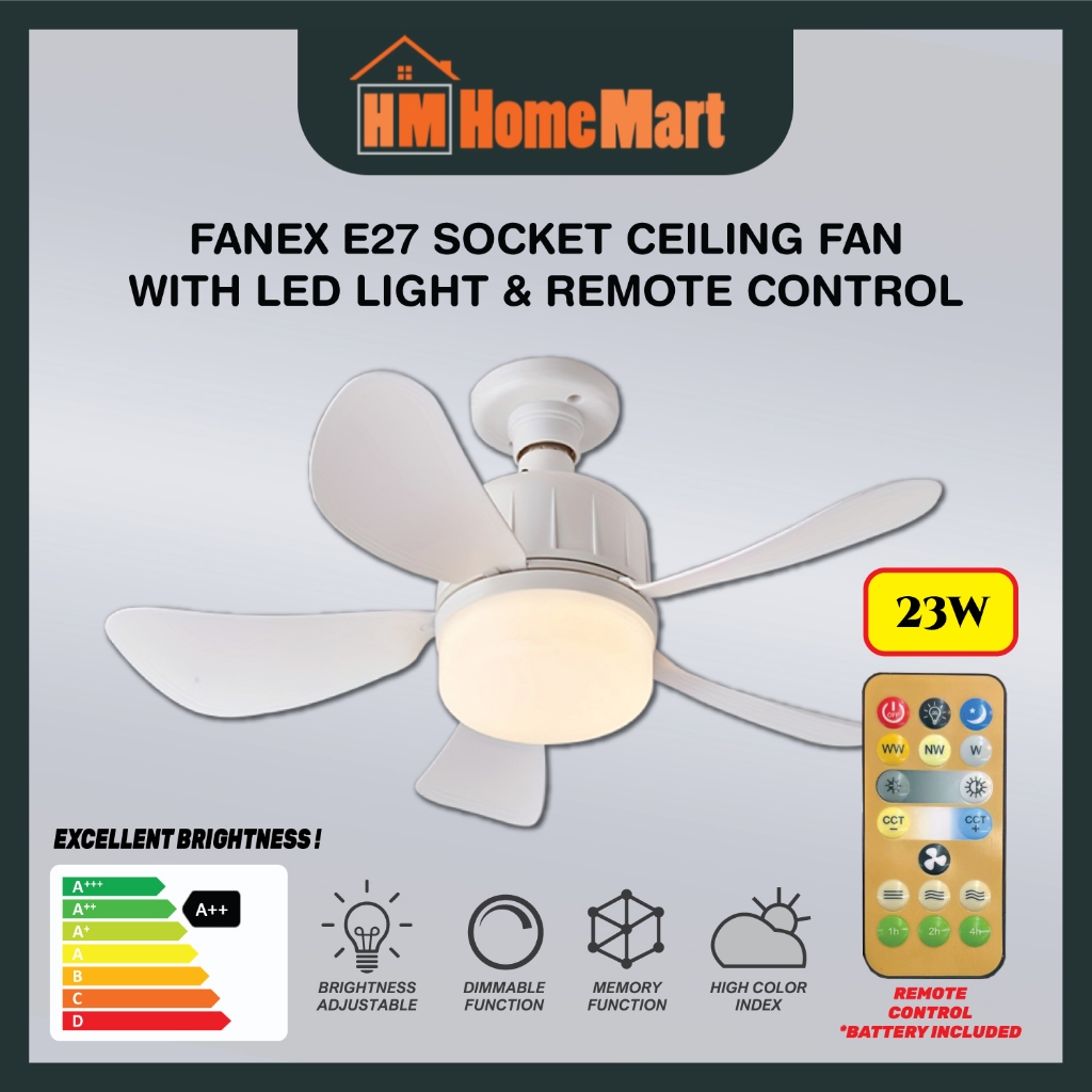 fanex-e27-socket-ceiling-fan-with-led-light-remote-control-1-year-warranty